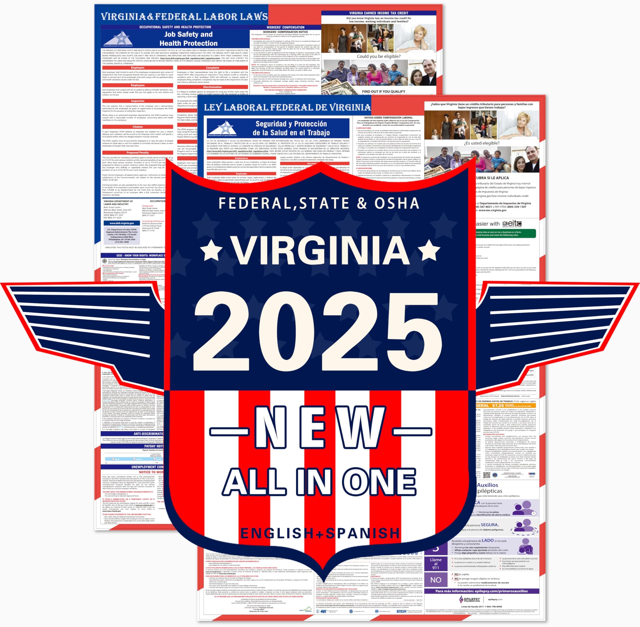 Osha Compliant Workplace Posters 2025 New Hampshire Labor Law Poster ...