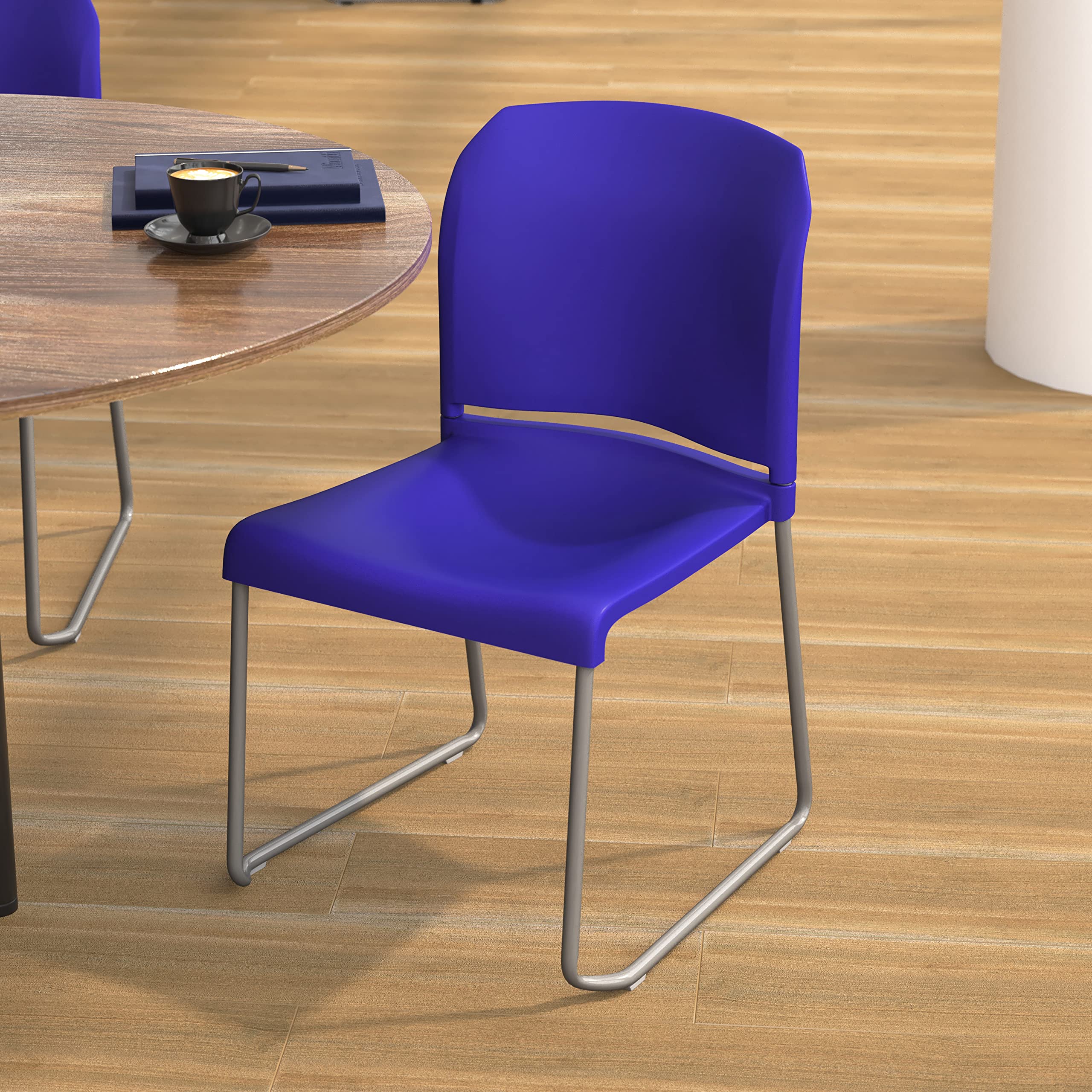 Snapklik.com : EMMA + OLIVER Egan Heavy Duty Stack Chair - Blue Full ...
