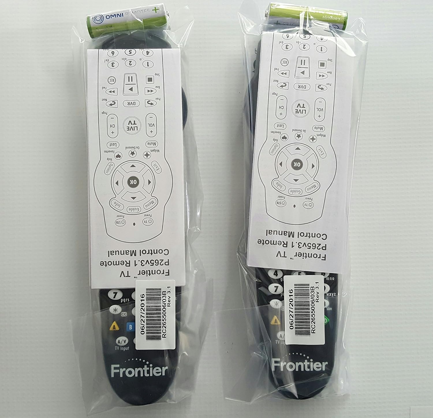 Amazon.com: NEW! 2-PACK Verizon Frontier Model P265v1.1 Remote Controls ...