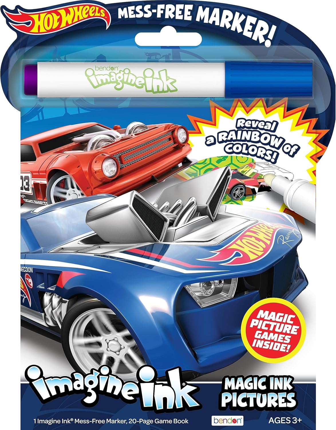 Amazon.com: Bendon Race Car Imagine Ink Magic Ink Pictures (Hot Wheels ...