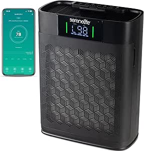 SereneLife - Purificador de aire HEPA para el hogar, WiFi inteligente y control de aplicaciones ...