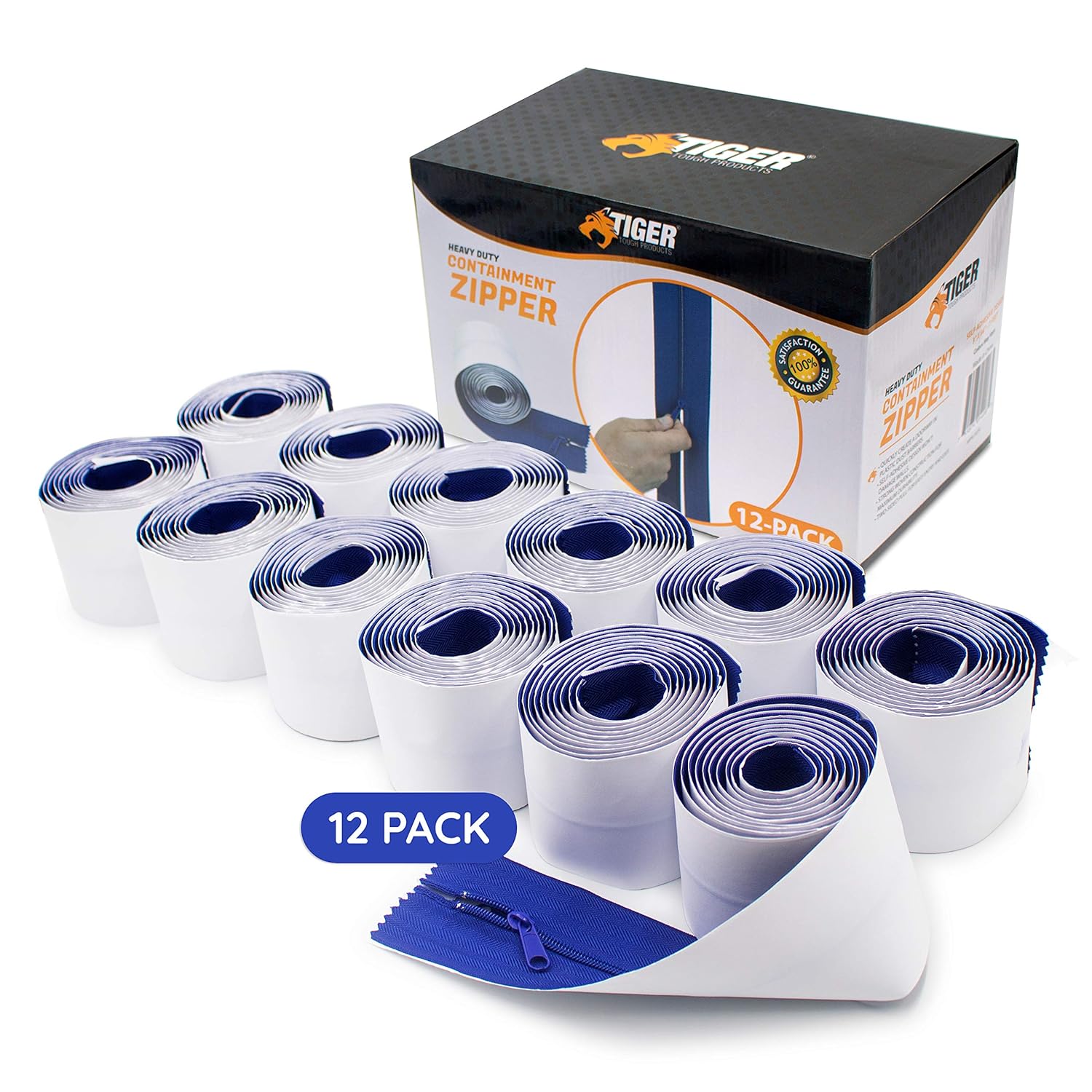 Tiger Tough Heavy Duty Adhesive Containment Zippers – 12 Pack of 84 ...