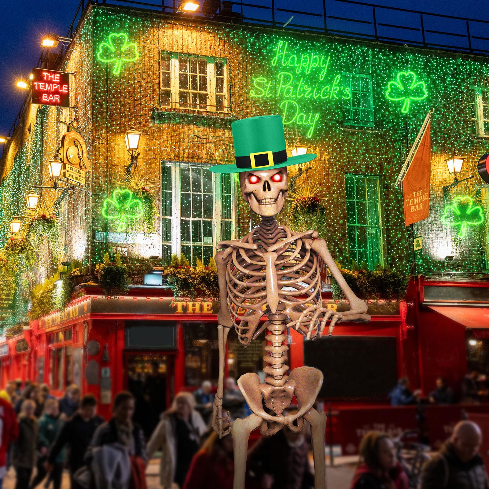 Snapklik.com : 12 Ft Skeleton Accessories St Patricks Day 12 Foot ...