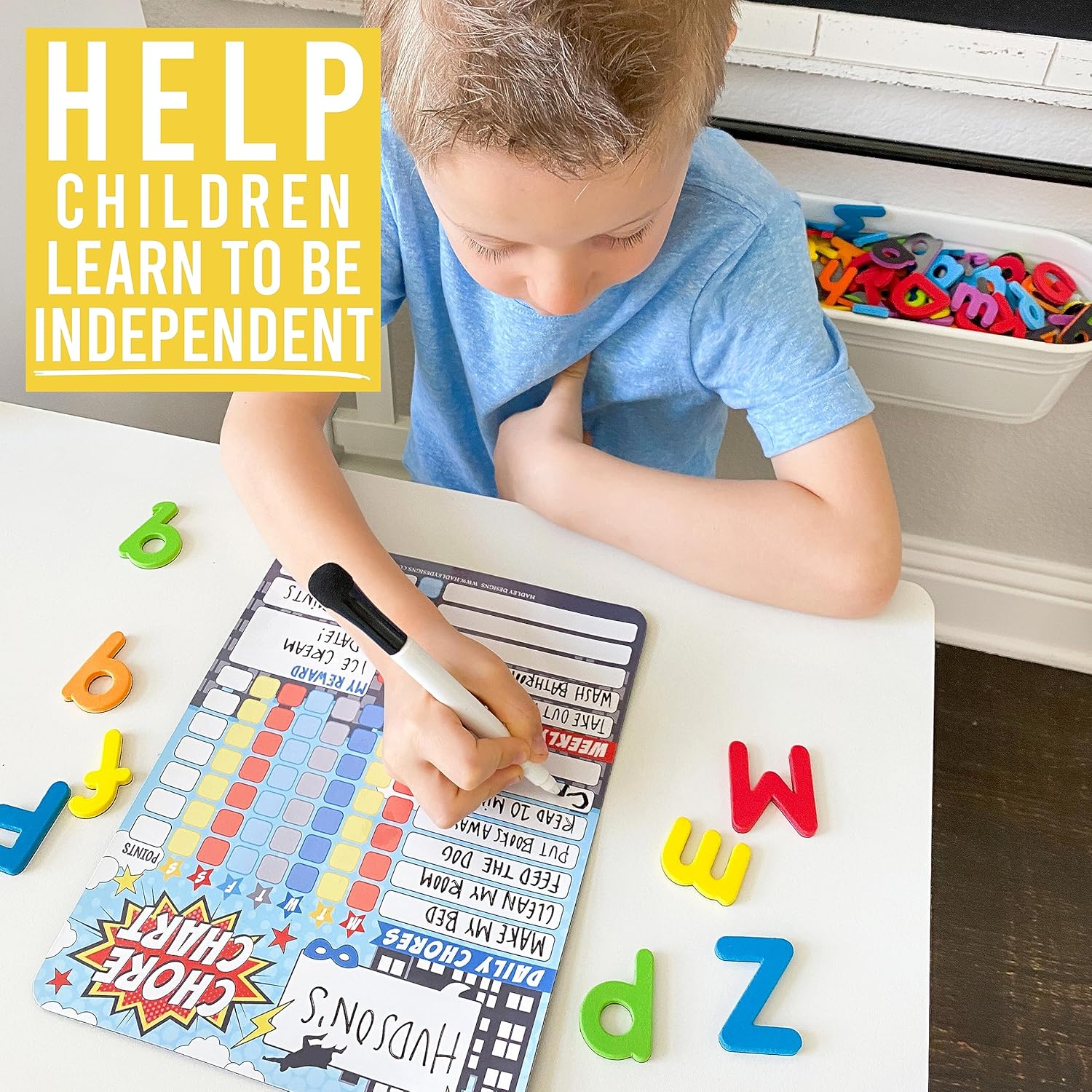 Superhero Kids Chore Chart Magnetic - Reward and Barbados | Ubuy