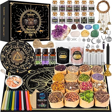 Amazon.com: [All-in-One] Witchcraft Supplies Witch Stuff Spell Kit 90 ...