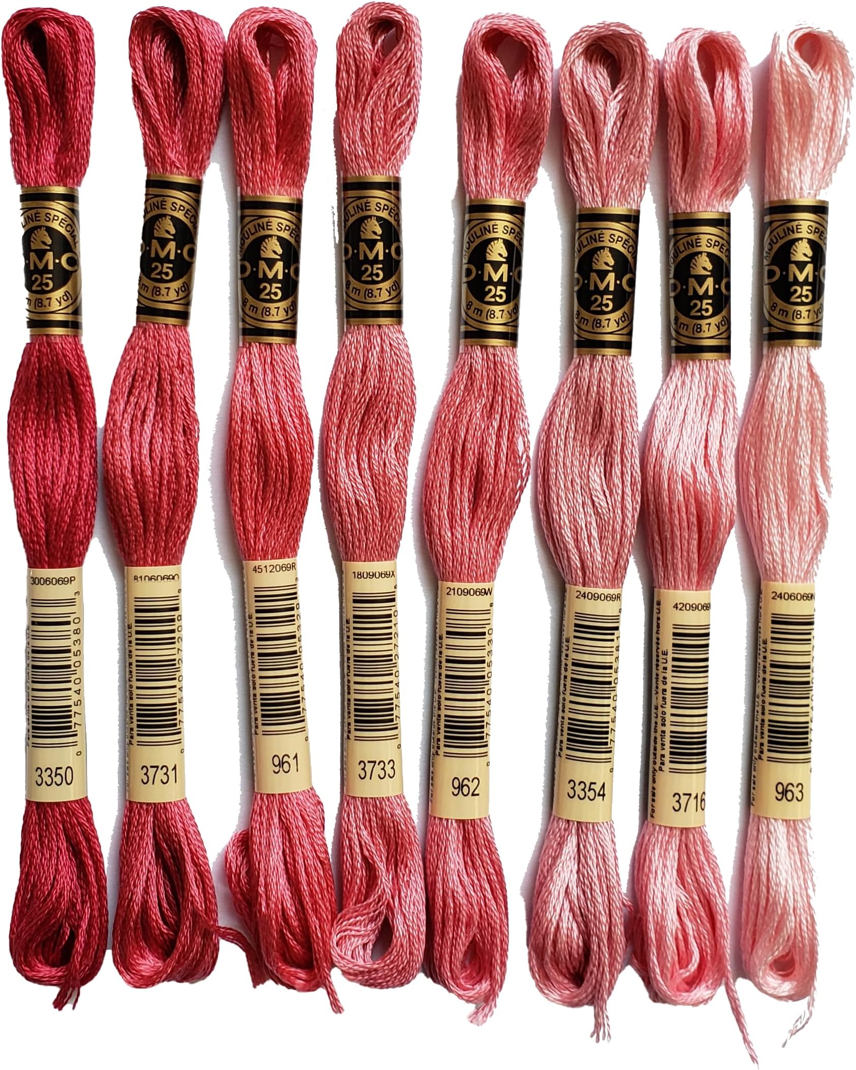 Amazon.com: DMC 6-Strand Embroidery Cotton Bundle - Dusty Rose Color ...