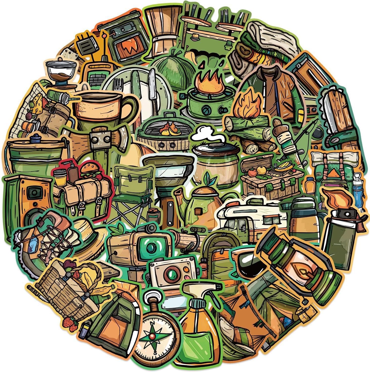 Amazon.com: Topion 50Pcs Adventure Stickers for Water Bottles, Outdoor ...