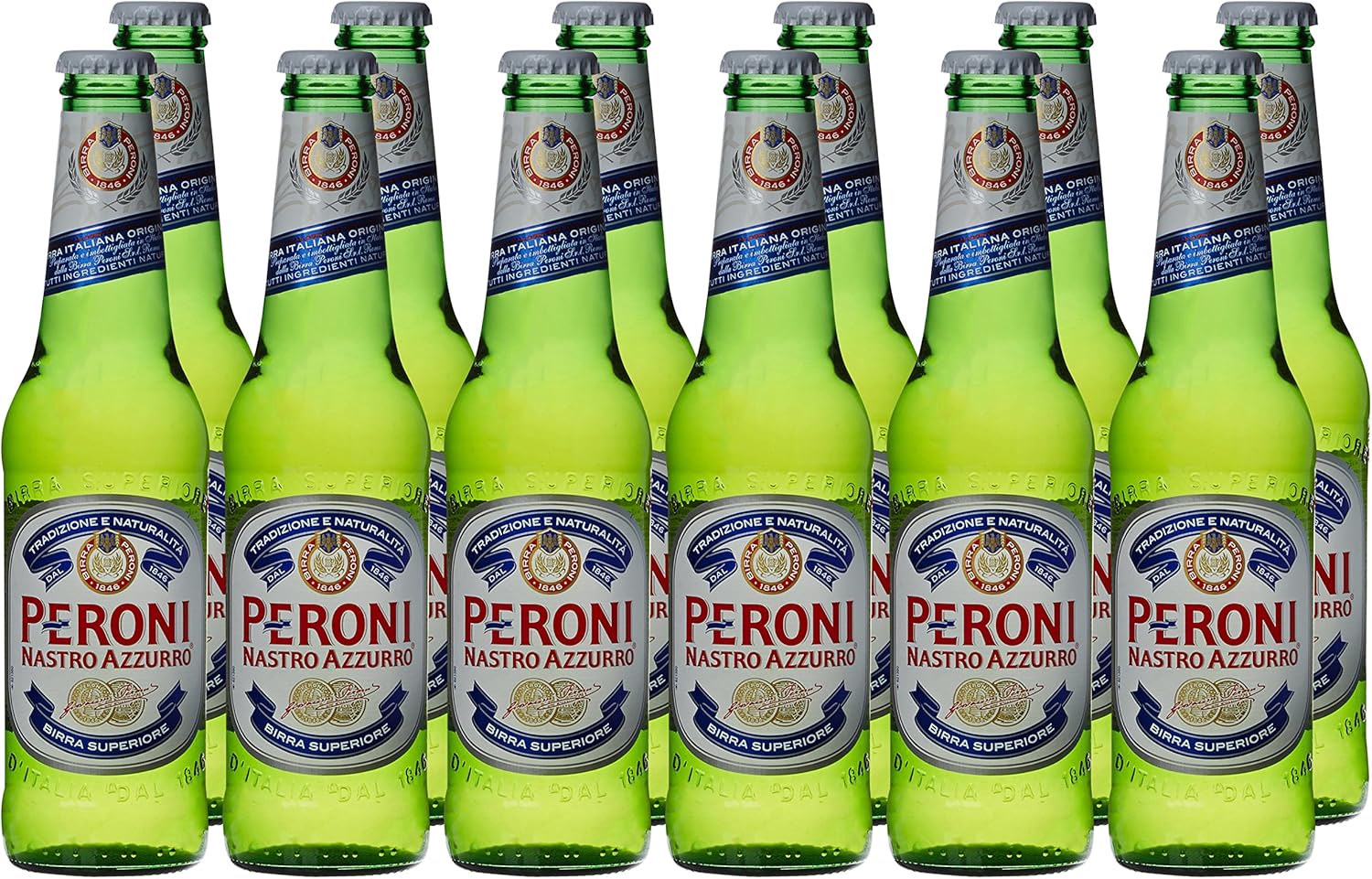 Peroni Bière Nastro Azzurro 330cl - Lot de 12 : Amazon.fr: Epicerie