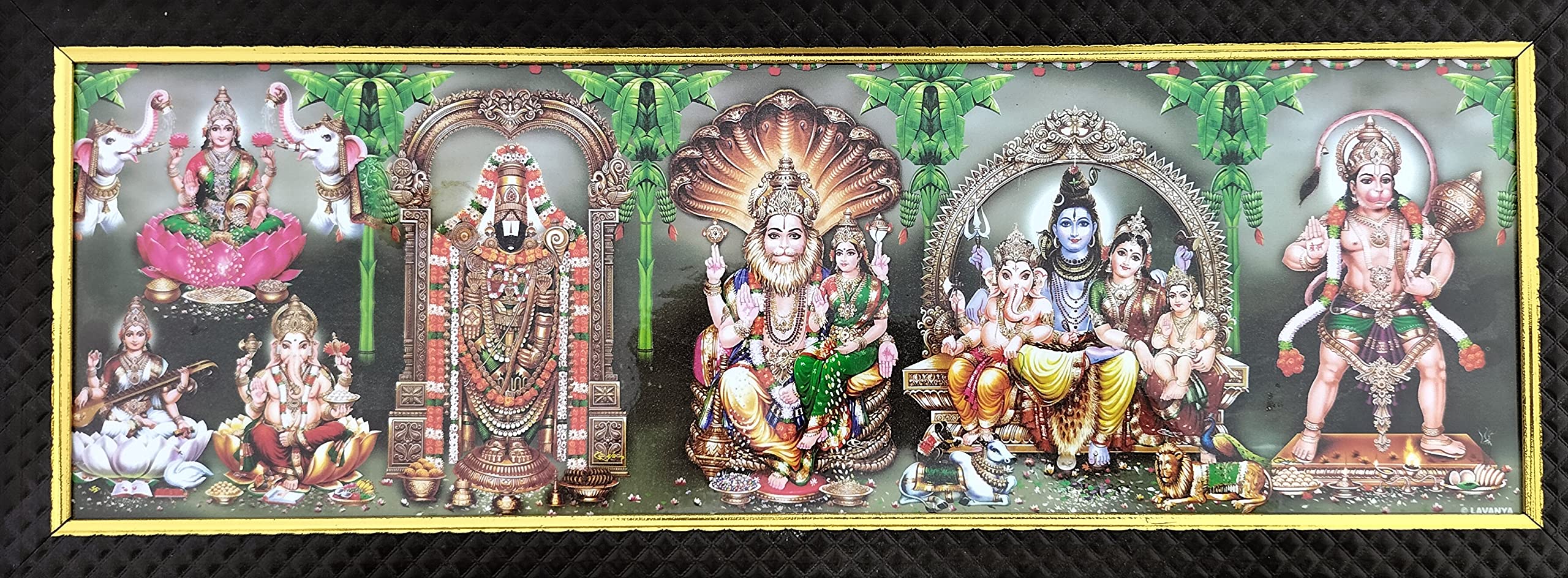 7 Hills Store Five God Photos In A Frame Lakshmi | Desertcart Bahamas