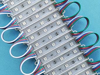 Módulo de señalización LED RGB impermeable SMD 5050 DC12V 0.72W SMD5050 ...