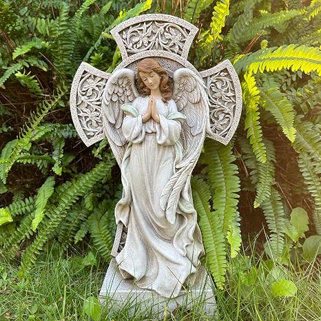 Amazon.com : ShineOnAngel Garden Angel Statue 12 Inches Graveside ...