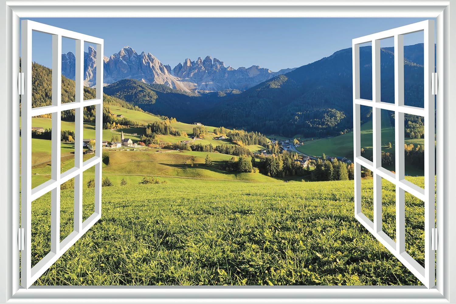 Amazon.com: WRIGAEL Fake Window for Walls Faux Window Decal Windows ...