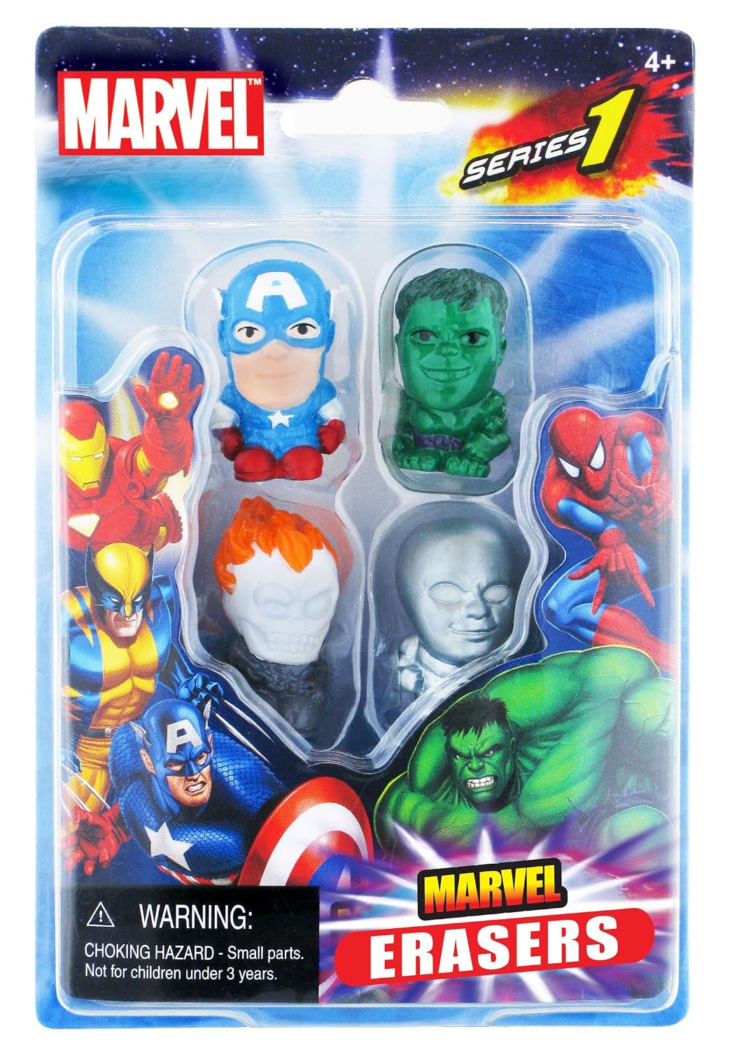 Buy Marvel Collectible Marvel Erasers 4-Pack (Series 1 - Set A) Online ...