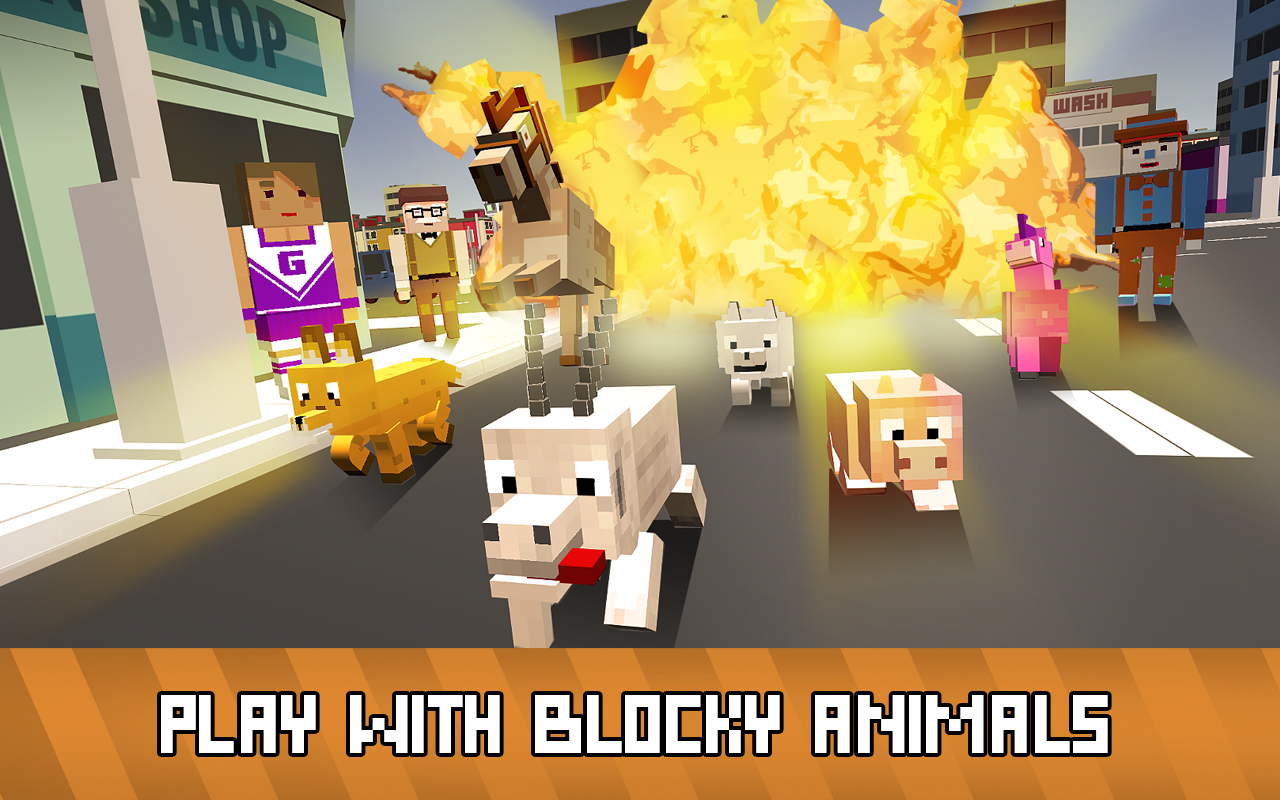 World of Blocky Animals - try simulator of, pig, horse and others ...