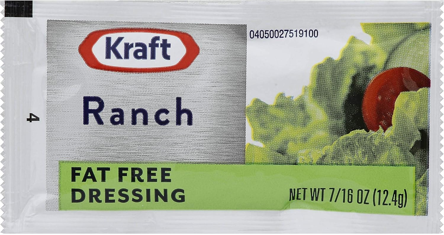 Dressing Kraft Ranch Fat Free Pouch 200 Case 0.44 Ounce Each : Amazon ...