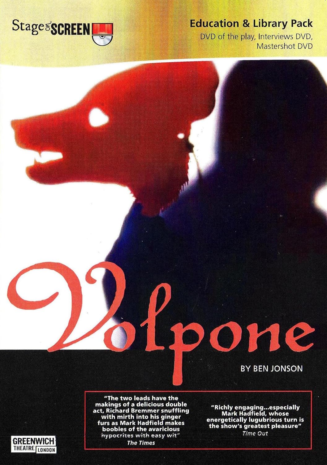 Volpone [Education & Library Pack] [2010] [DVD] [NTSC]: Amazon.co.uk ...