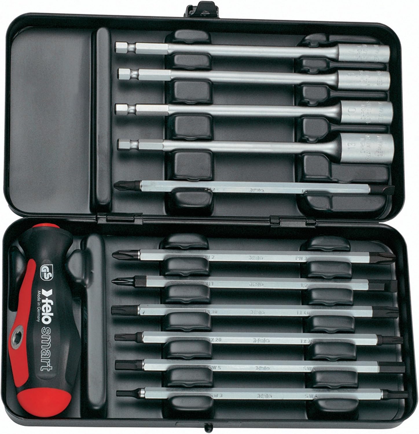 Felo 07157 52951 Smart Box with 7 Interchangeable Blades, 4 Sockets and ...