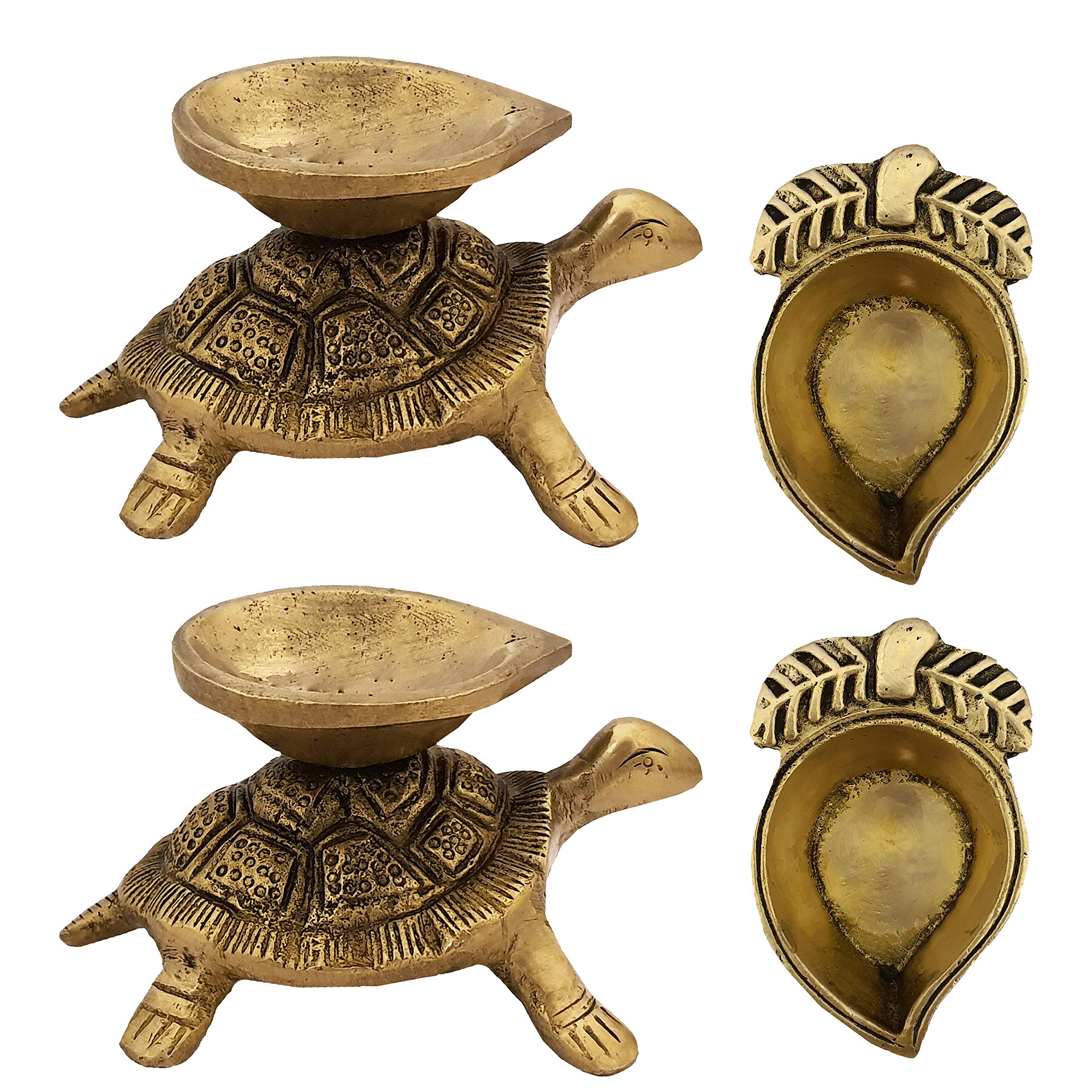 Buy Divya Mantra Indian Diwali Oil Lamp Pooja Diya Brass Light Puja ...