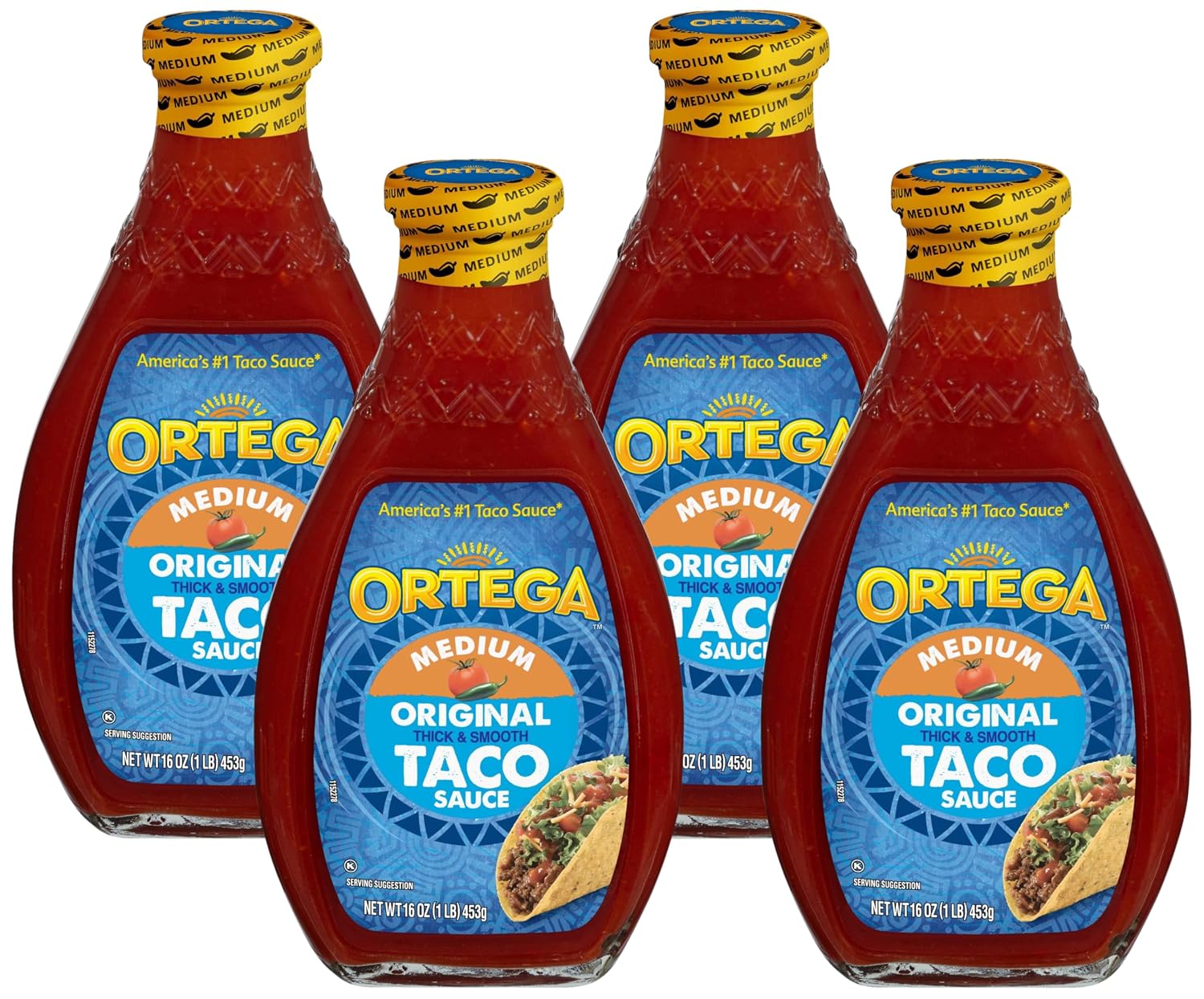 Amazon.com : Ortega Taco Sauce, Medium, 16 oz (Pack of 4) : Grocery ...