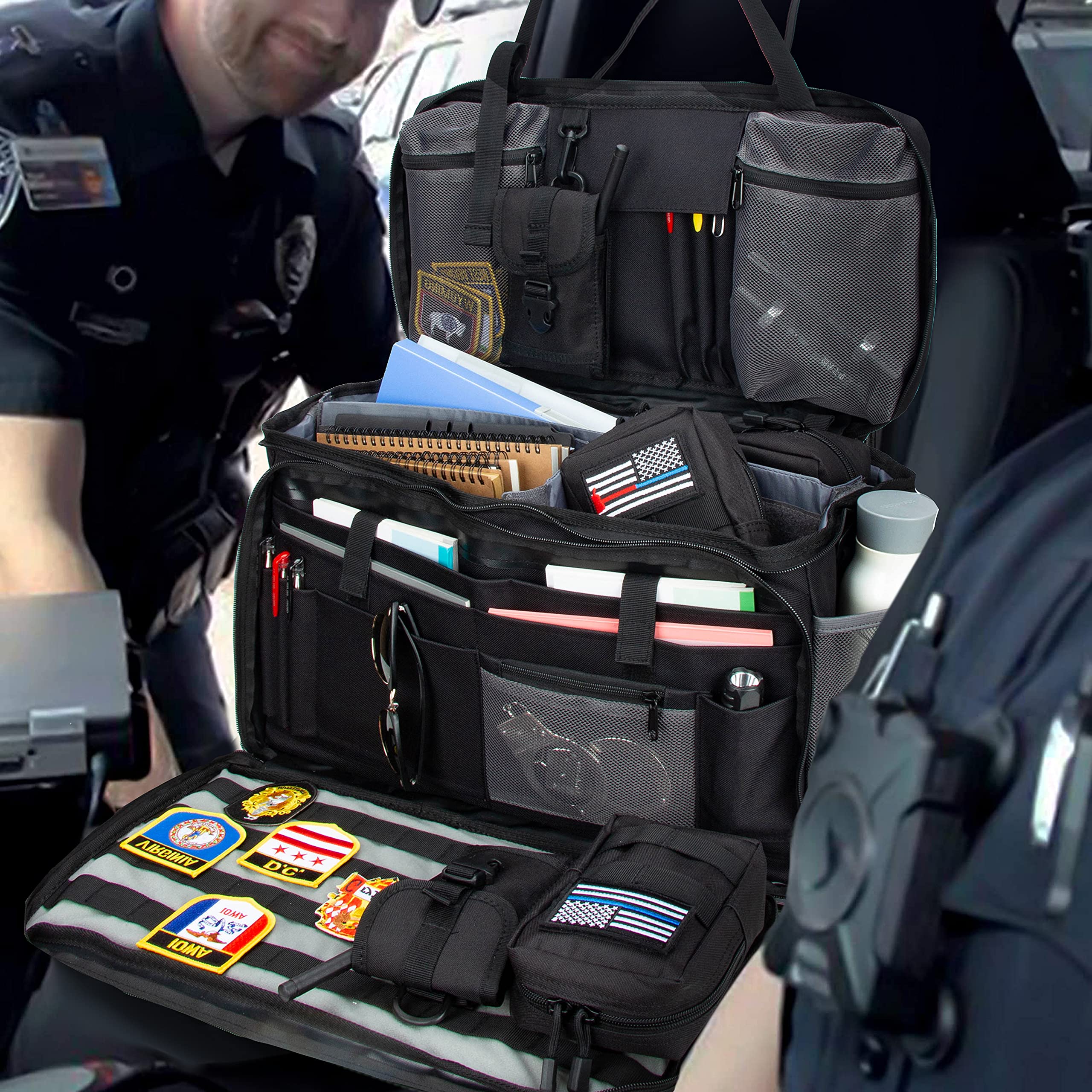 KISLANE Car Front Seat Organizer for Police Law Enforcement Gear, Truck ...