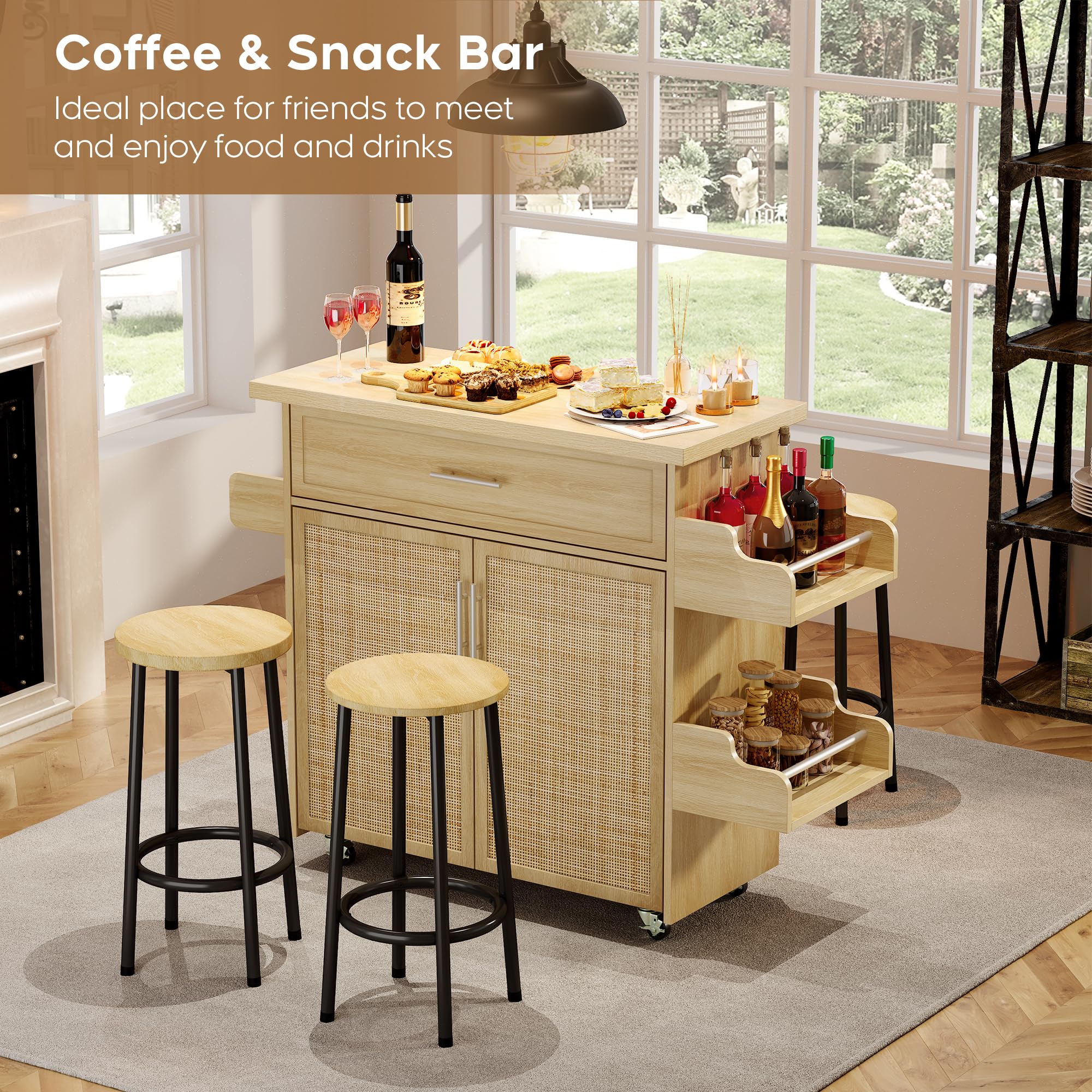 Snack Bar Kitchen Island Designs 45 Basement Snack Bar Island Ideas