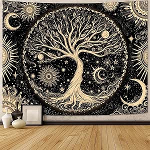 Amazon.com: Spenlife Tree of Life Tapestry Sun and Moon Tree Wall ...