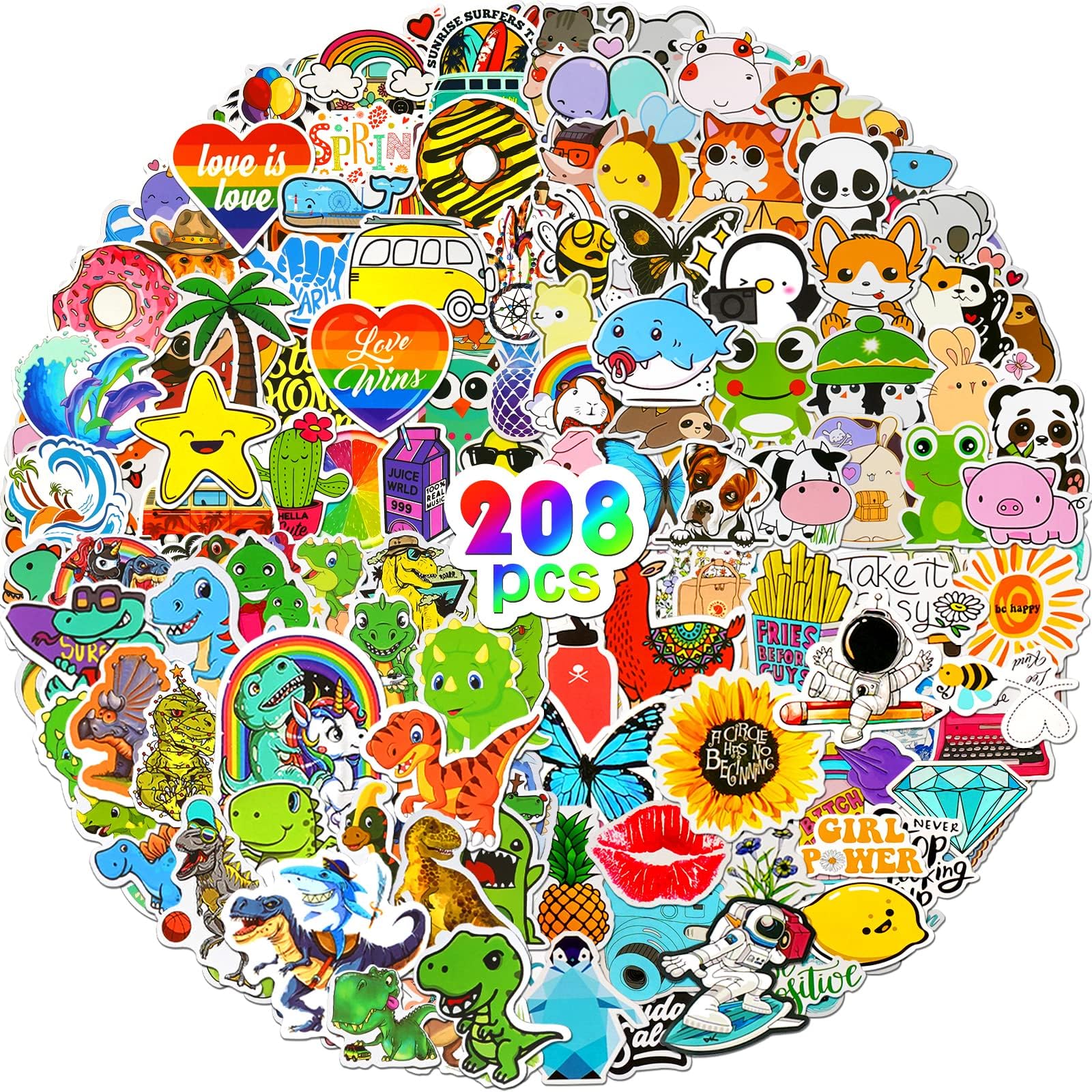 Amazon.com: 200 PCS Water Bottle Stickers for Kids Teens, Vinyl ...