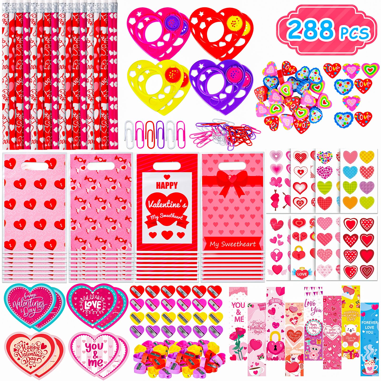 Amazon.com: Thuodo 32 Pack Valentines Day Stationery Set for Kids ...