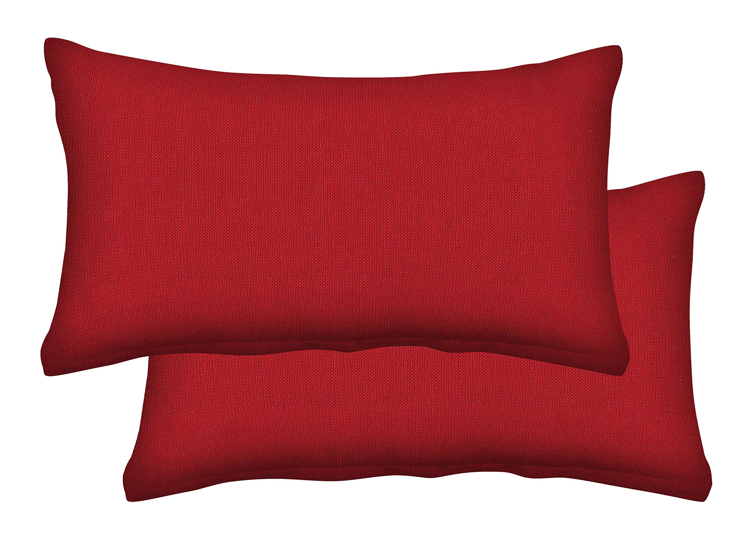 Honeycomb Outdoor Lumbar Toss Pillow Set, 20" W x 12" L, Textured Solid ...