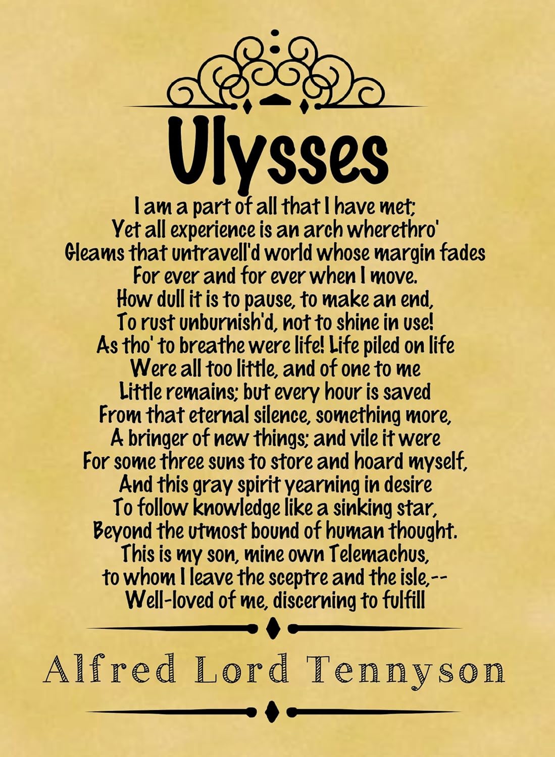 Amazon A4 Size Parchment Poster Classic Poem Alfred Lord Tennyson amazon-a4-size-parchment-poster-classic-poem-alfred-lord-tennyson