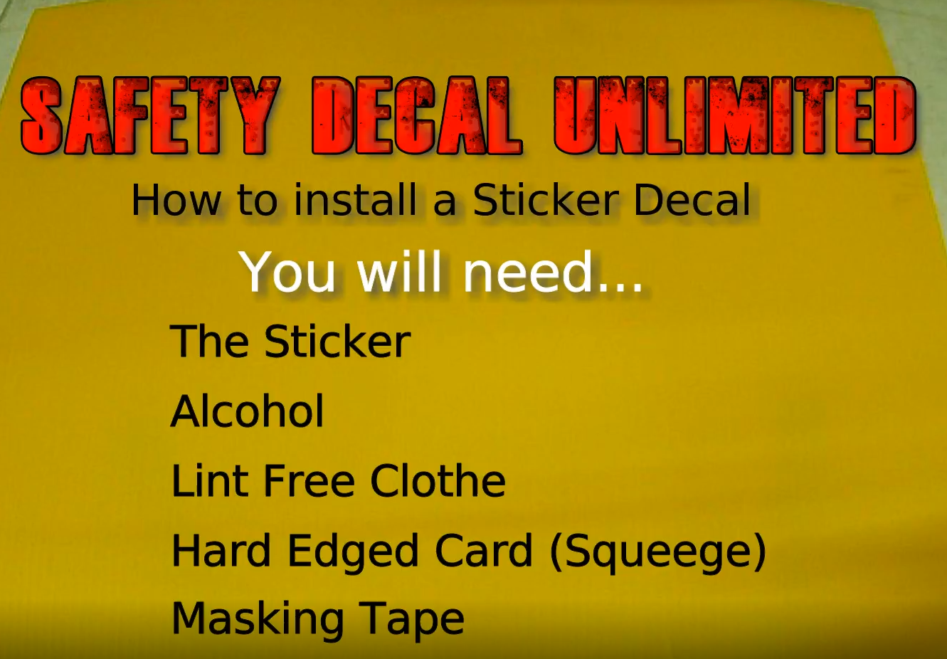 Watch How to install Safety Decal Unlimited Sticker Decals on Amazon Live