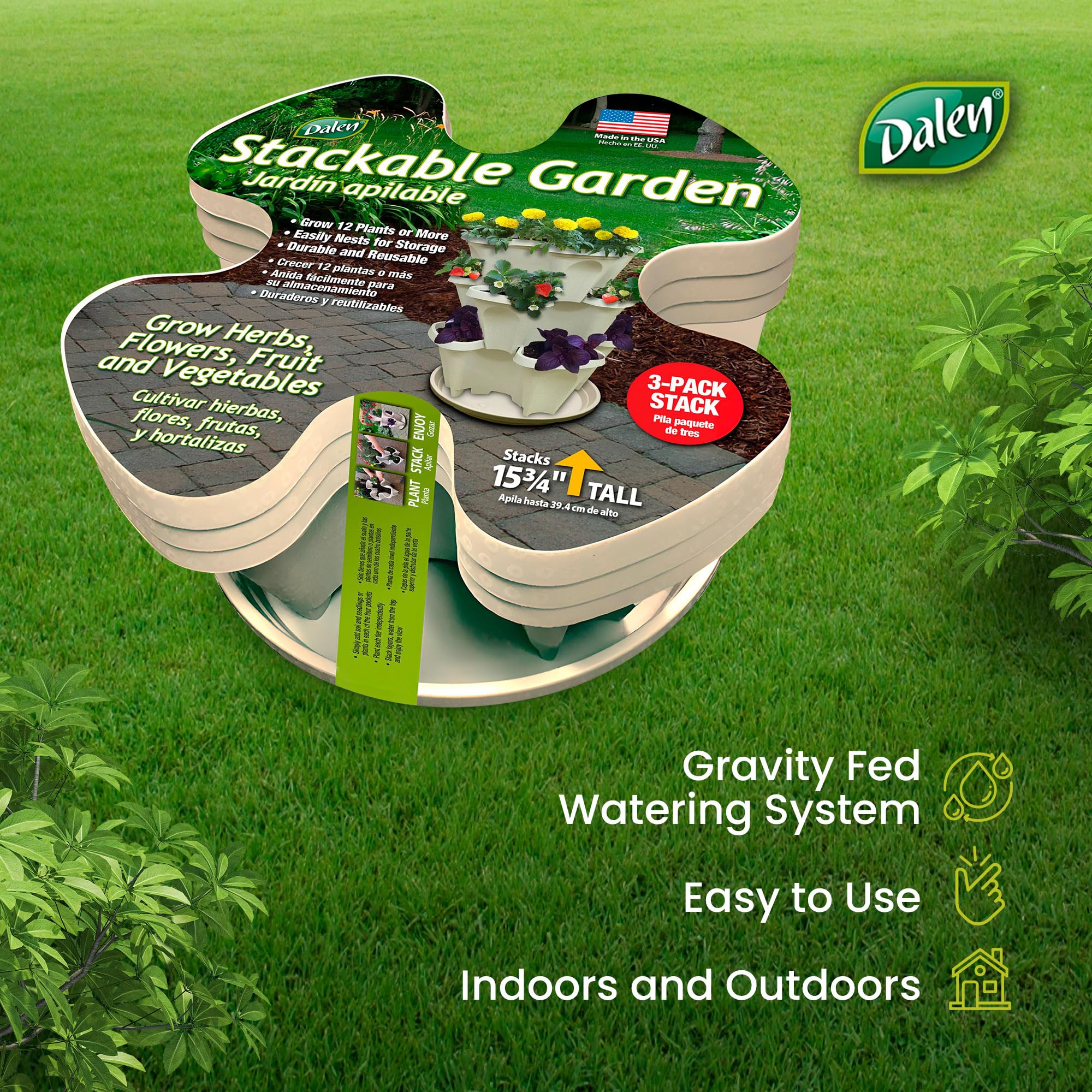 Snapklik.com : Dalen Stackable Garden - Indoor & Outdoor Vertical ...