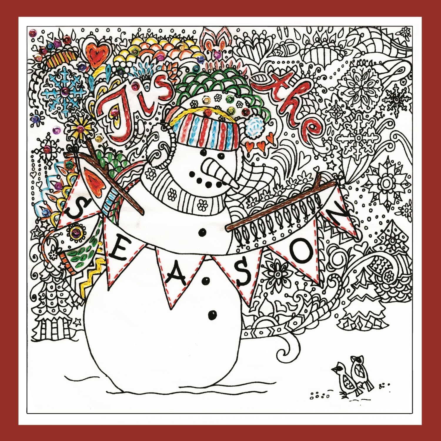 Amazon.com: Design Works Crafts Elephant Zenbroidery Kit, 12" x 12 ...