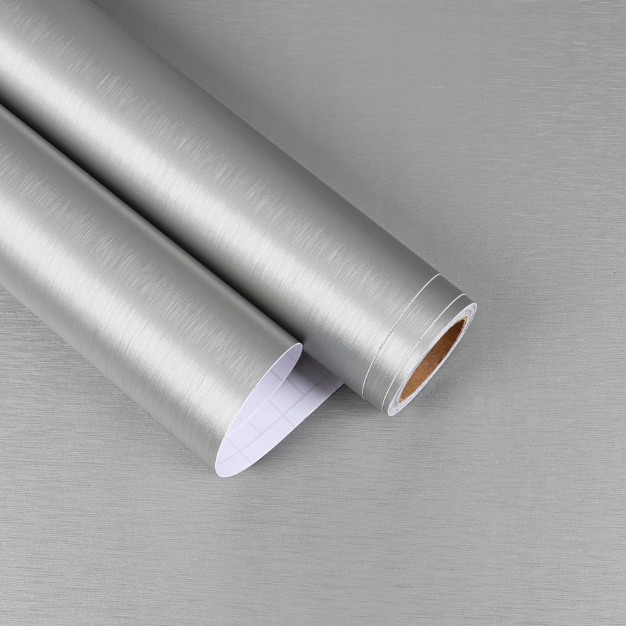 Brushed Stainless Steel Wallpaper