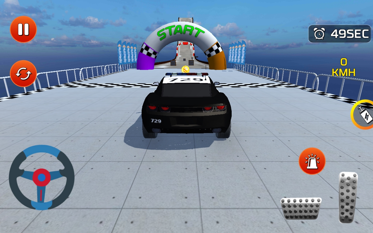 Police Car Superhero Racing Games, Superhero Car GT Stunt Games, Mega ...