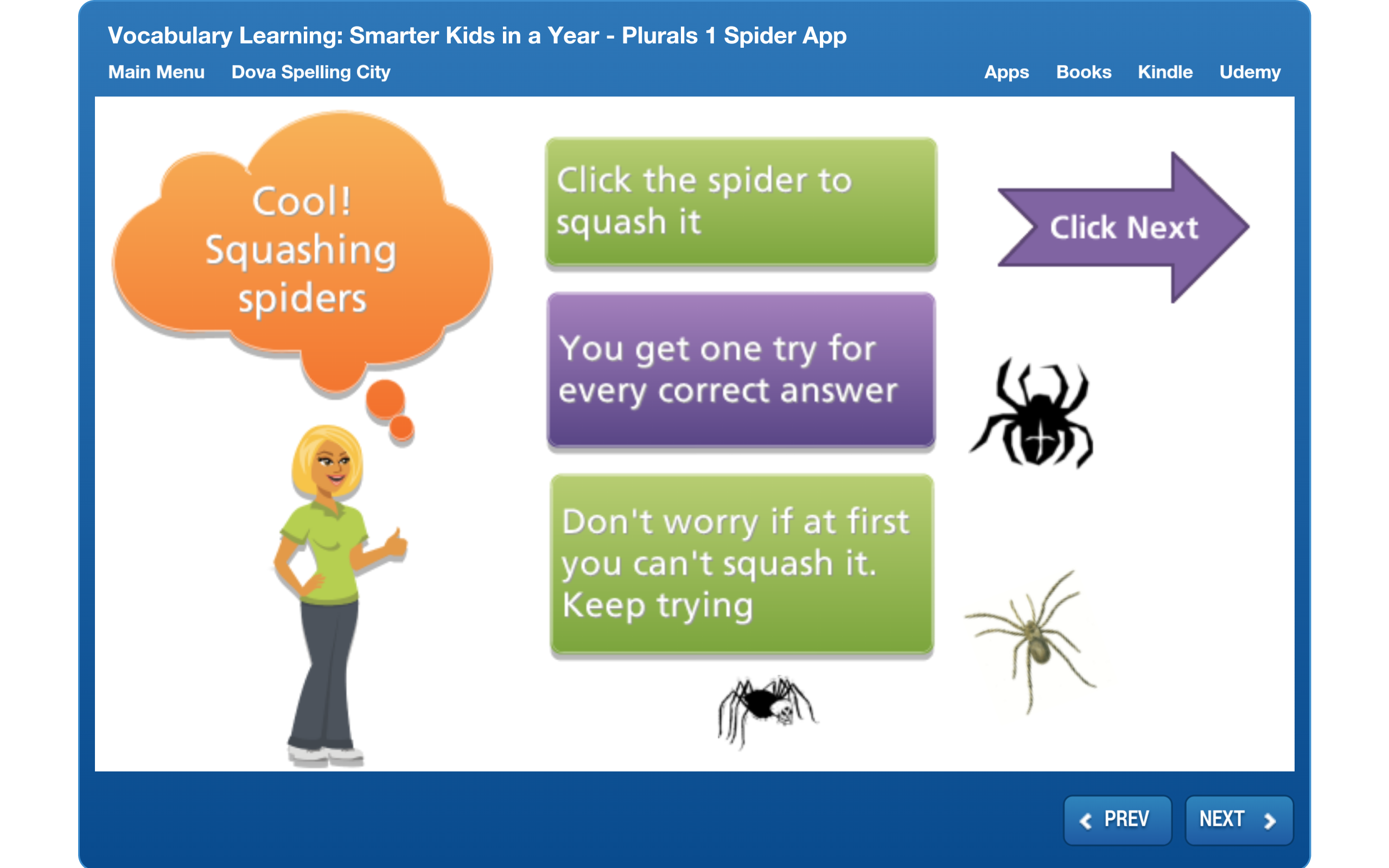 Plurals 1 - Vocabulary Learning: Smarter Kids in a Year Spider App with ...