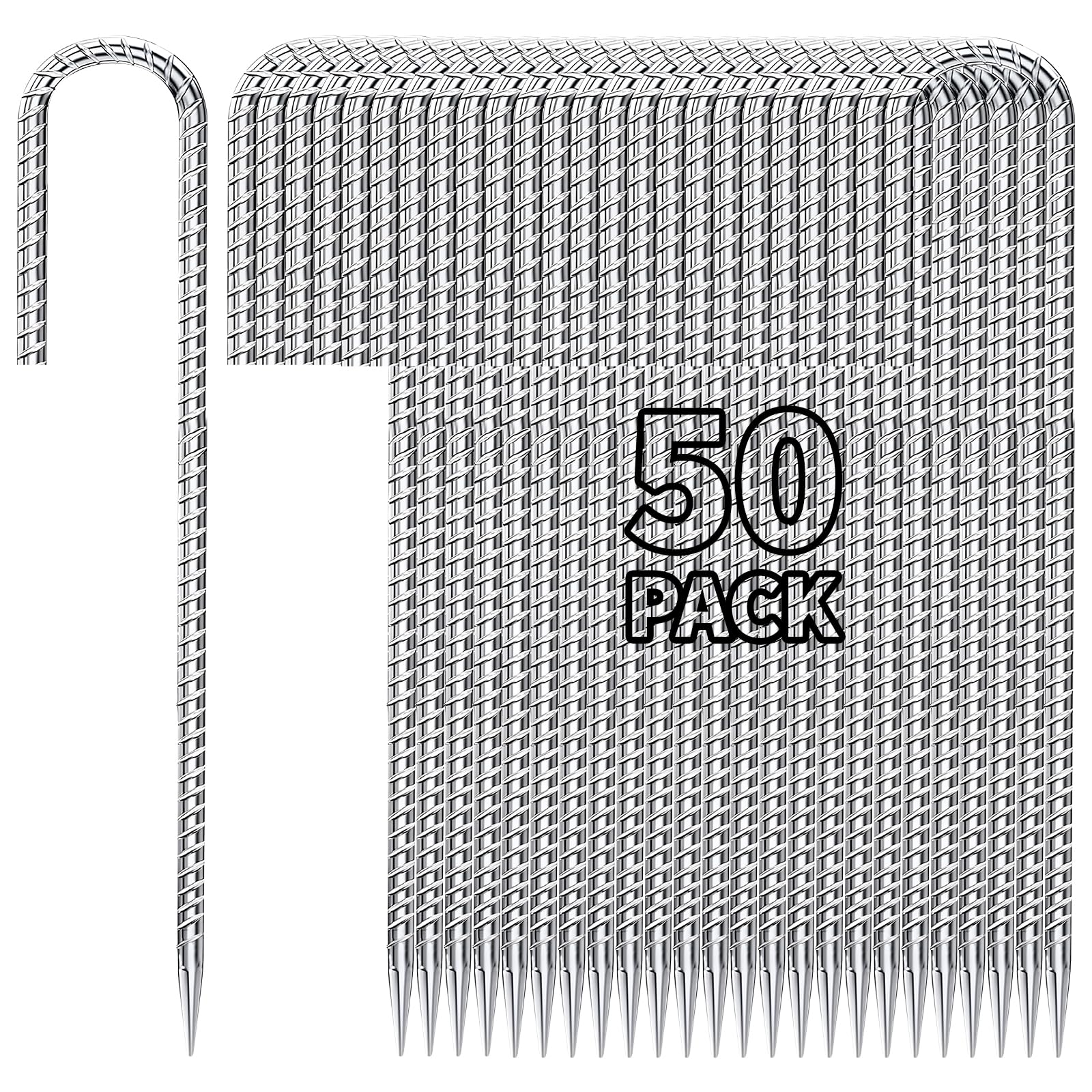 Amazon.com : Besitu 12 inch Fence Stakes Heavy Duty 50-Pack J Hook ...