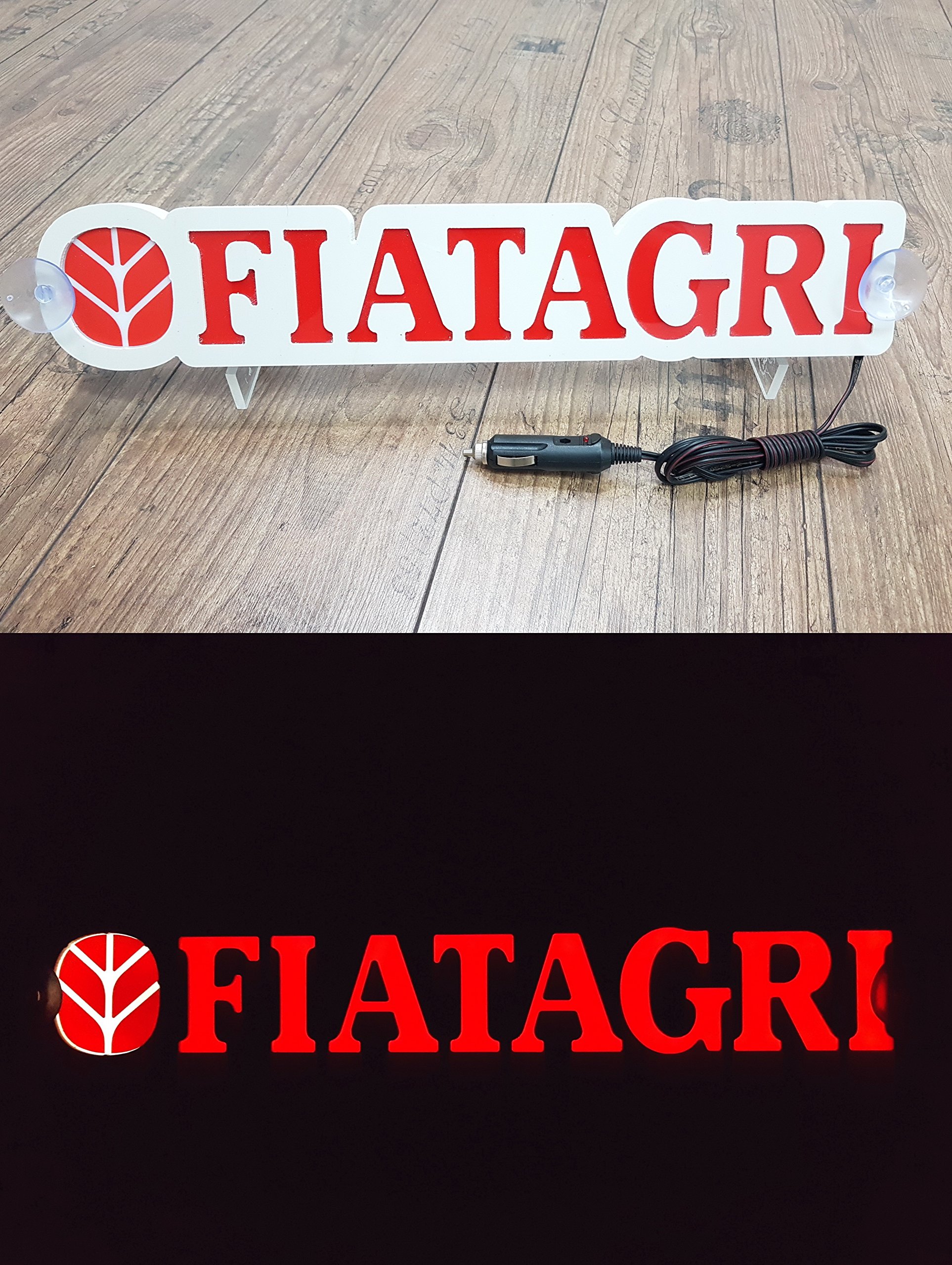 Fiat Trattori Logo Fiat Later Style Black & Silver Round Stickers
