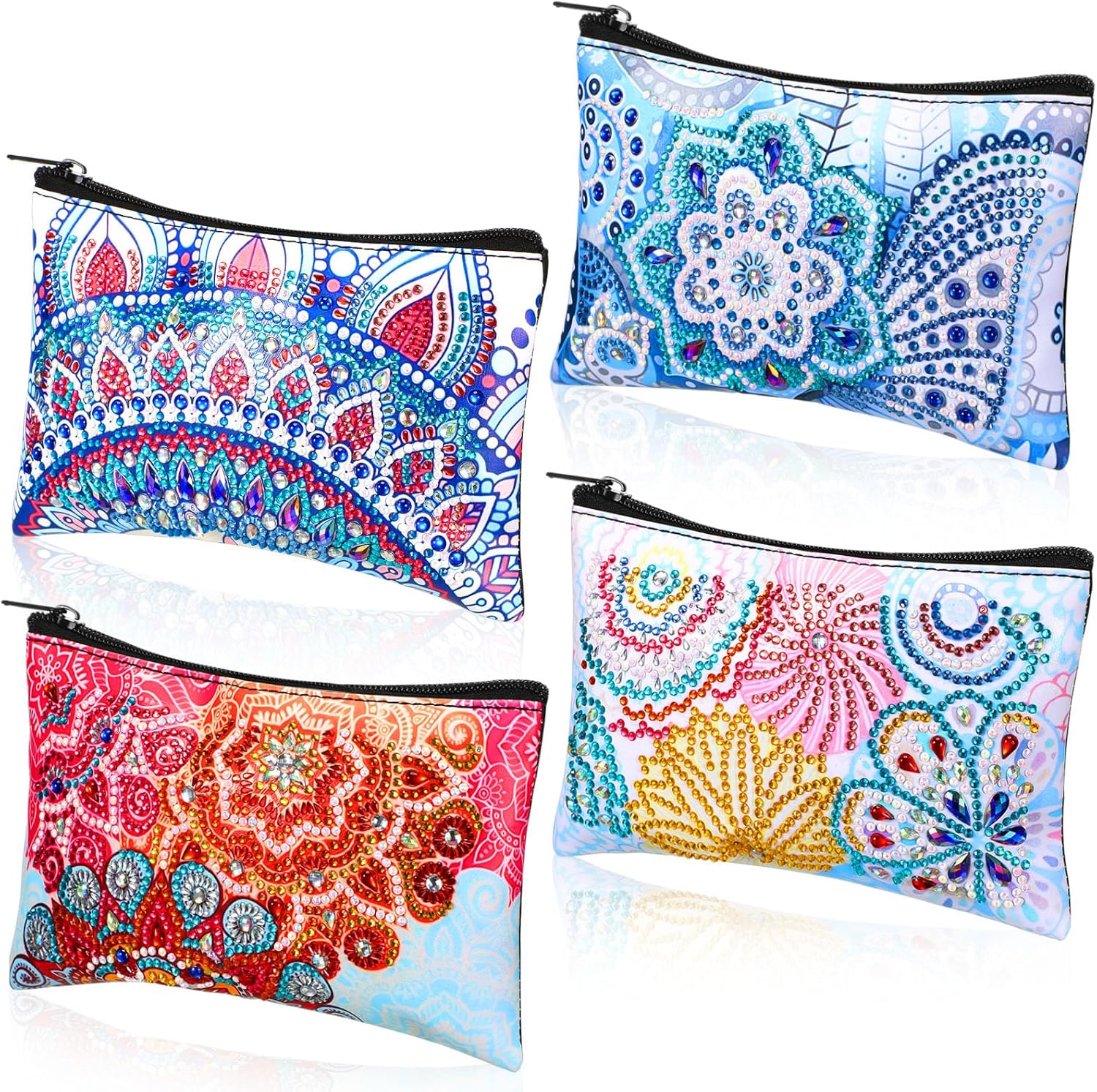 Amazon.com: Mumufy 4 Pcs Mandala Diamond Painting Clutch Purses 5D DIY ...