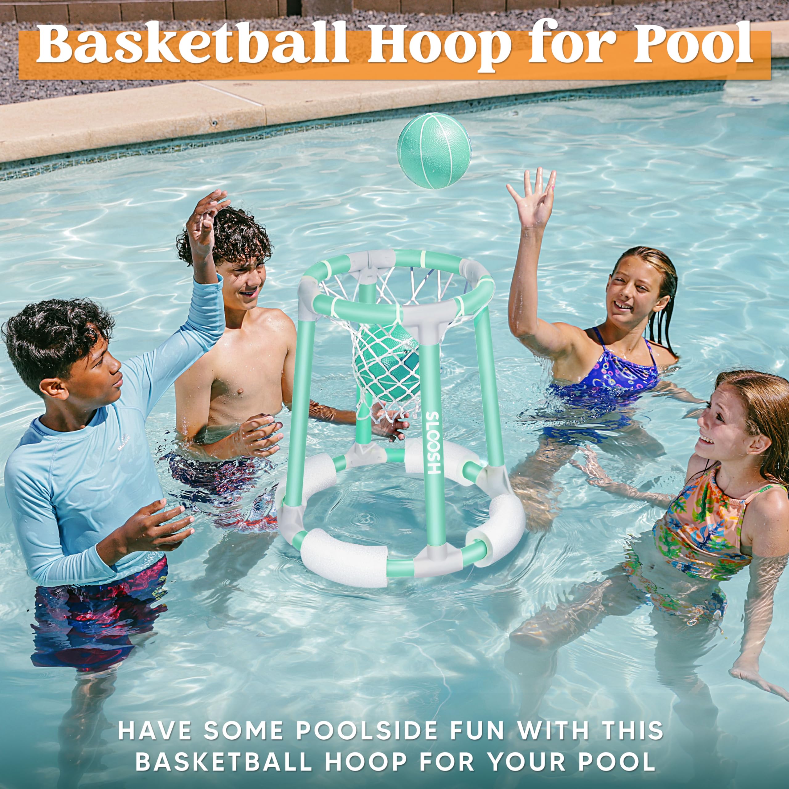 Snapklik.com : Sloosh Pool Basketball Hoop Toys, Floating Basketball ...