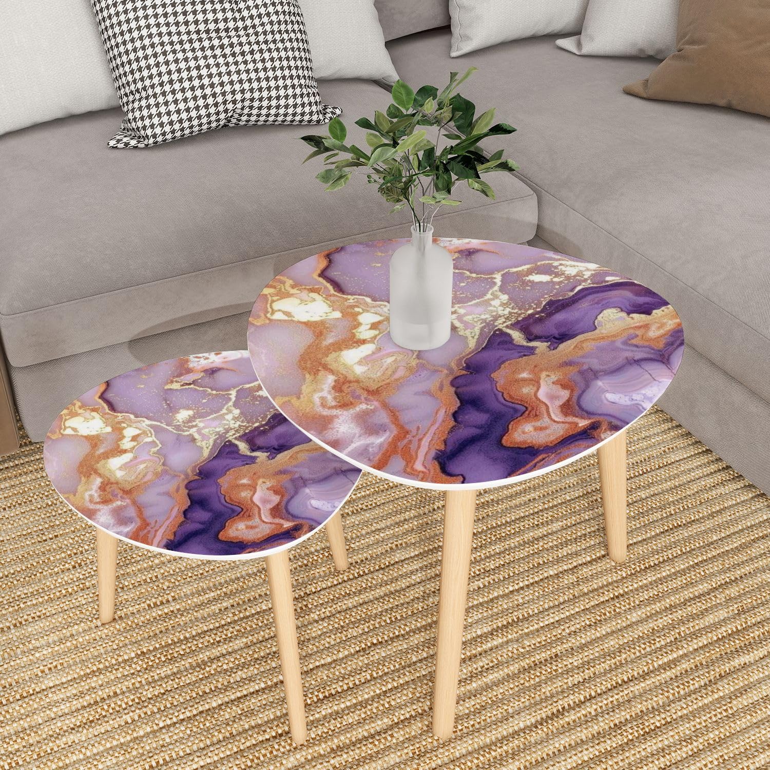 Purple End Tables