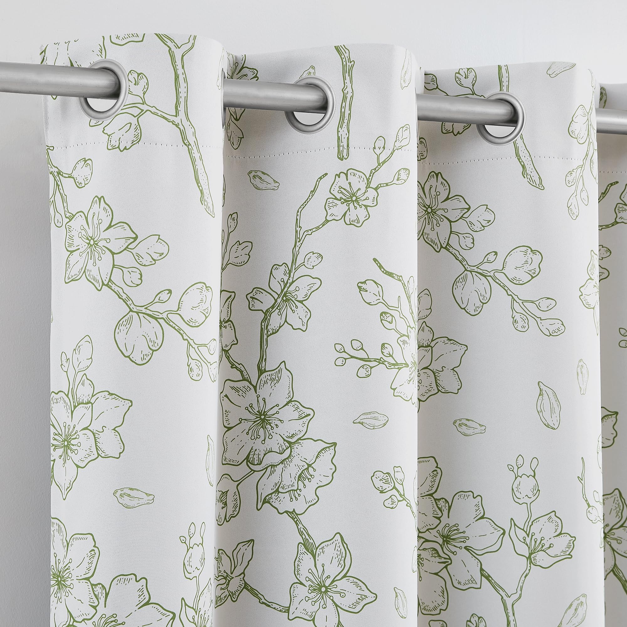 Amazon.com: Geomoroccan Floral 100% Blackout Curtains 96 Inches Long ...