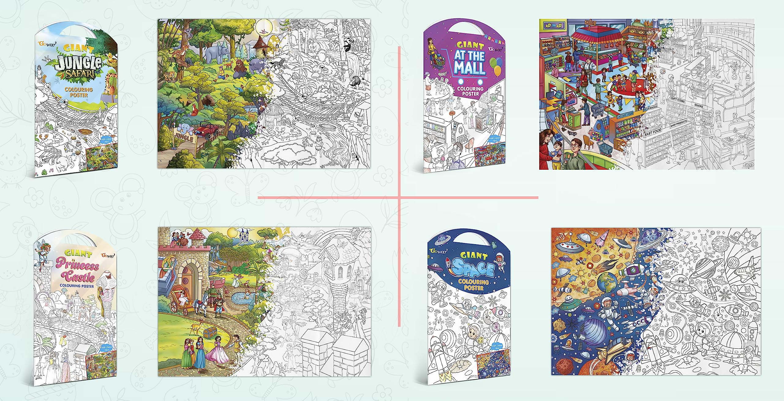 Buy Giant Jungle Safari Colouring Poster, Giant at The MALL Colouring ...