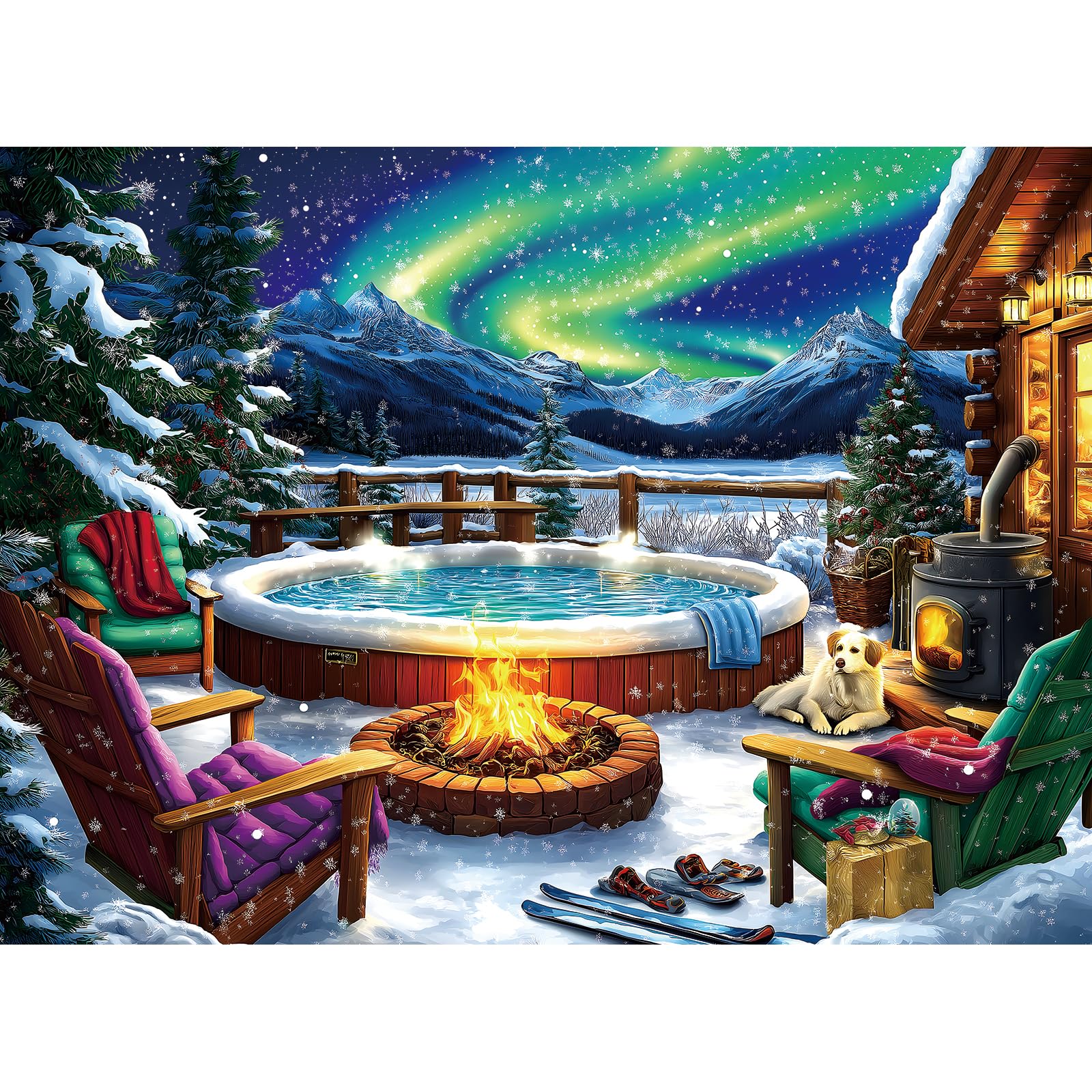 Amazon.com: MiniWan Northern Lights Puzzle - 500 Piece Puzzles for ...