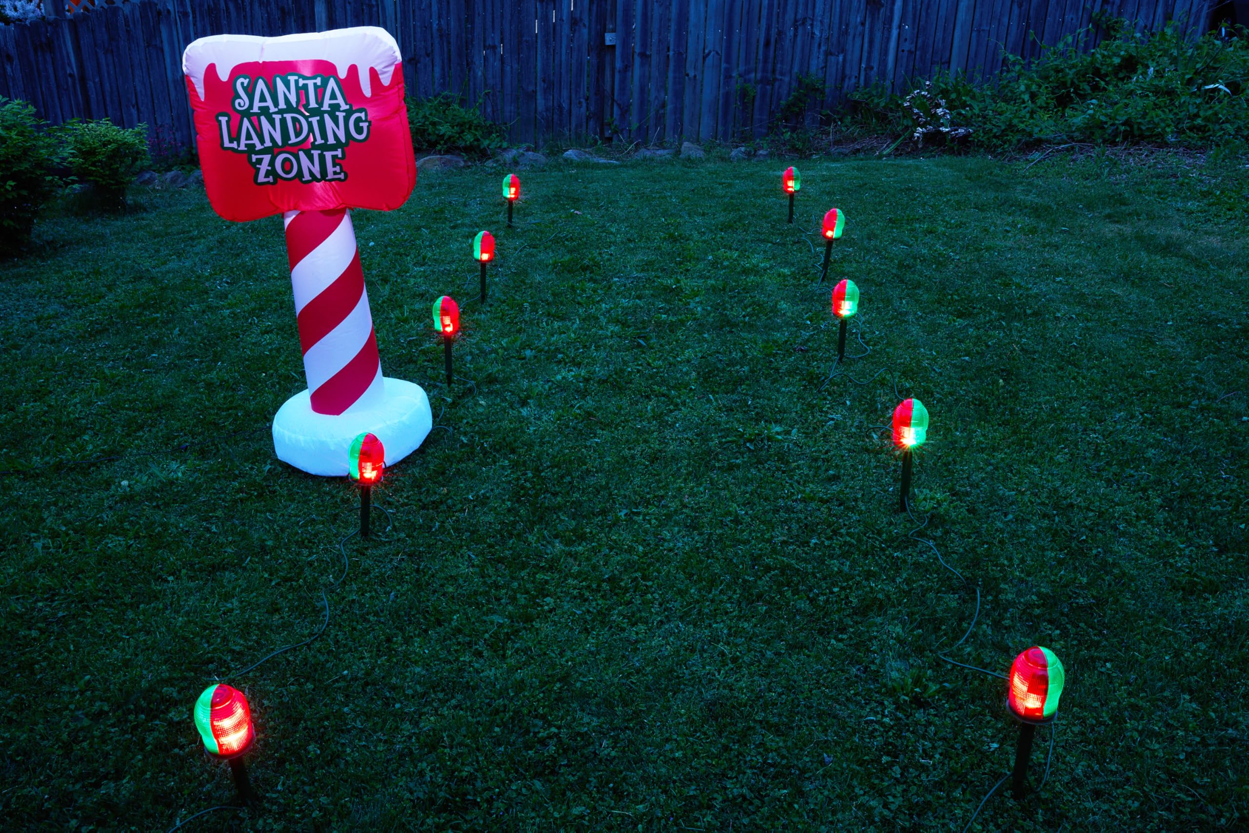 Santa Landing Zone Lights Santas Runway Lights Decoration Indoor