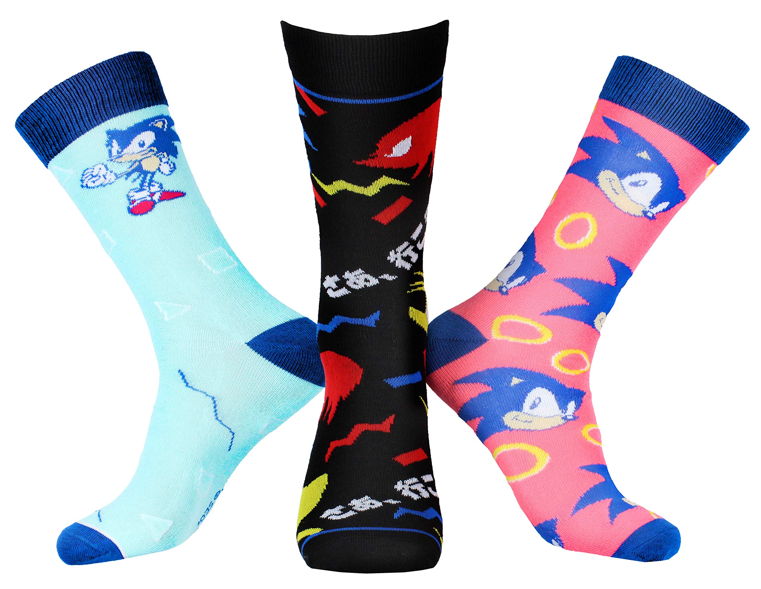 Amazon.com: Sonic The Hedgehog Socks Men's Video Game Retro 90s Designs ...