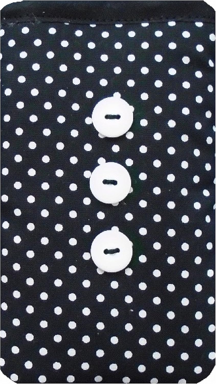 Black Polka Dot Print Cell Phone Sock Pouch for HTC ONe M9 at Amazon ...