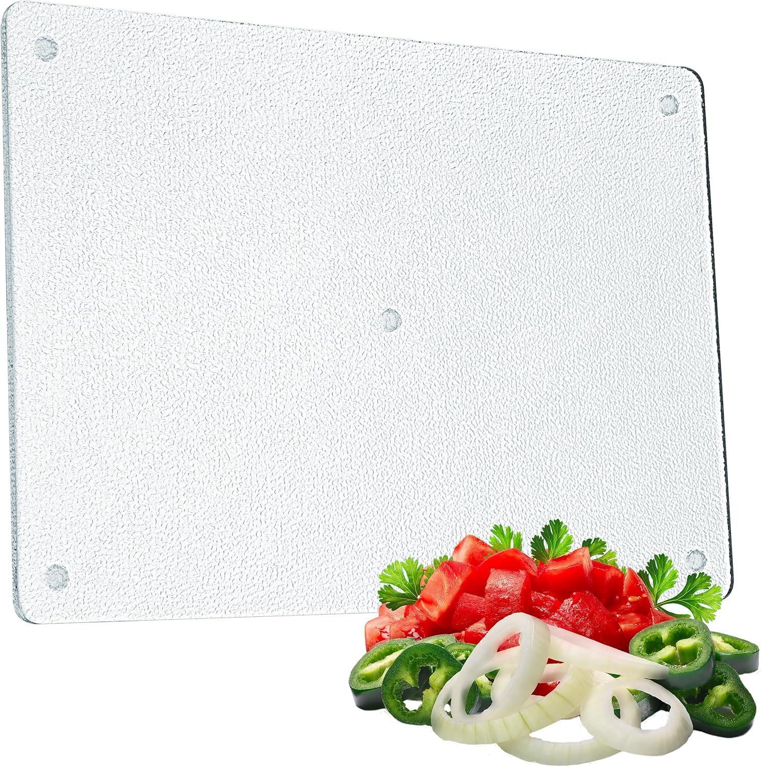 MERLU Acrylic Chopping Board & Worktop Saver with Non-Slip Feet (350mm ...