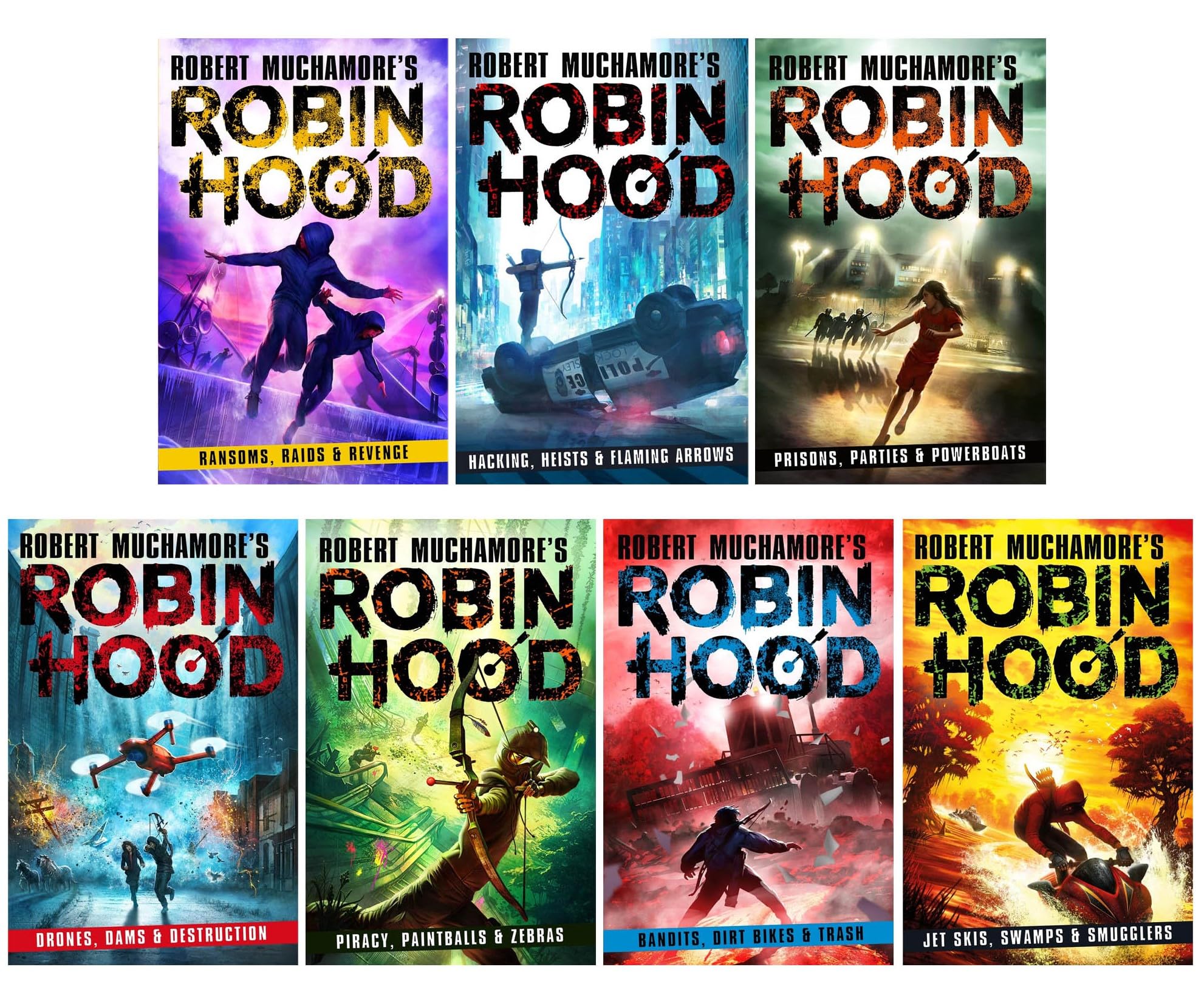 Robin Hood Series 7 Books Collection Set (Piracy Paintballs & Zebras ...