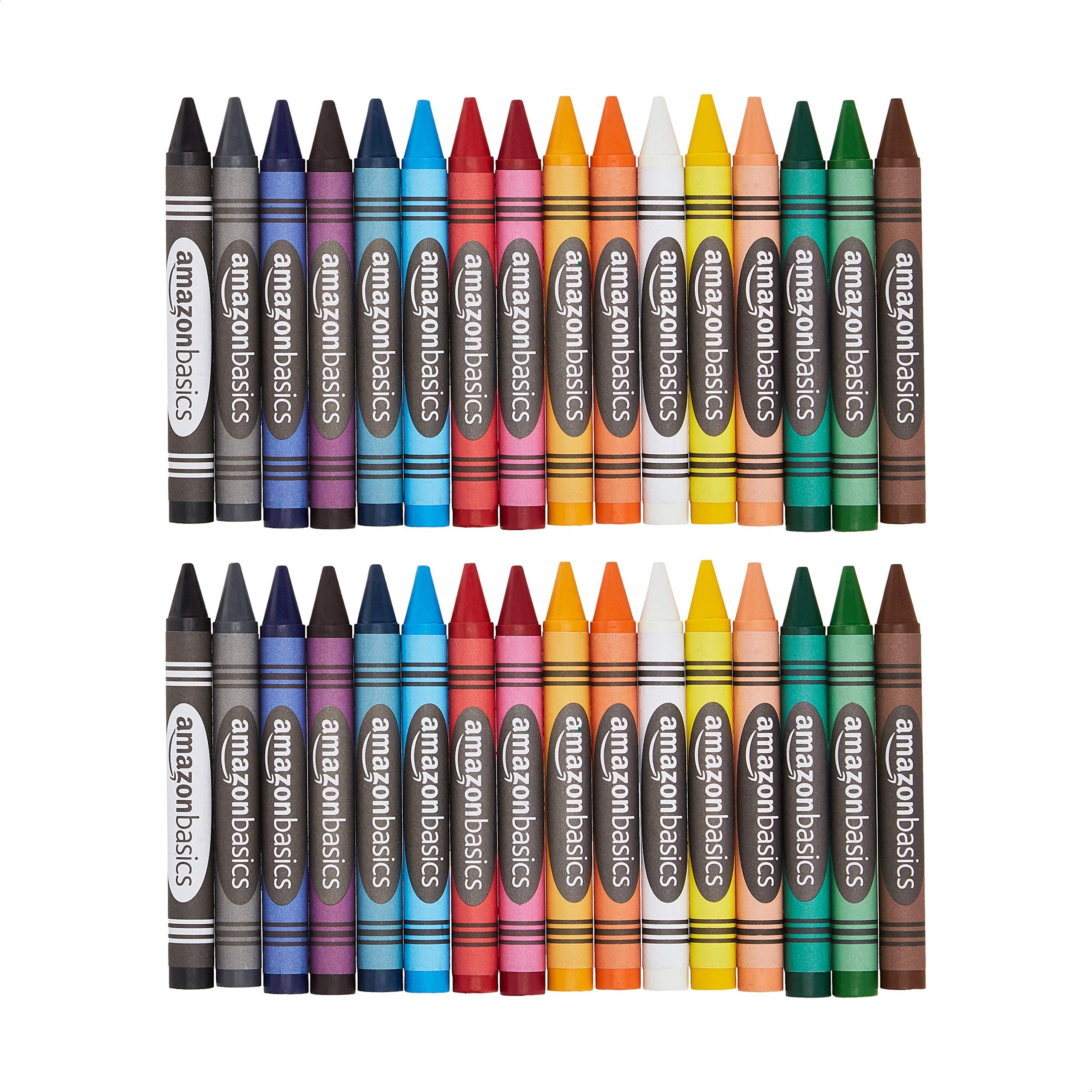 Amazon.com: Amazon Basics Jumbo Crayons - 16 Multi Color, 2-Pack